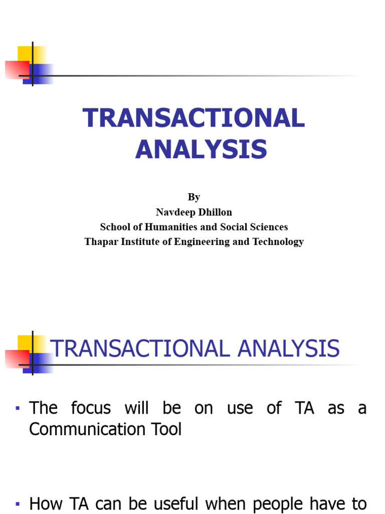 Transactional Analysis | PDF | Behavioural Sciences | Self-Improvement
