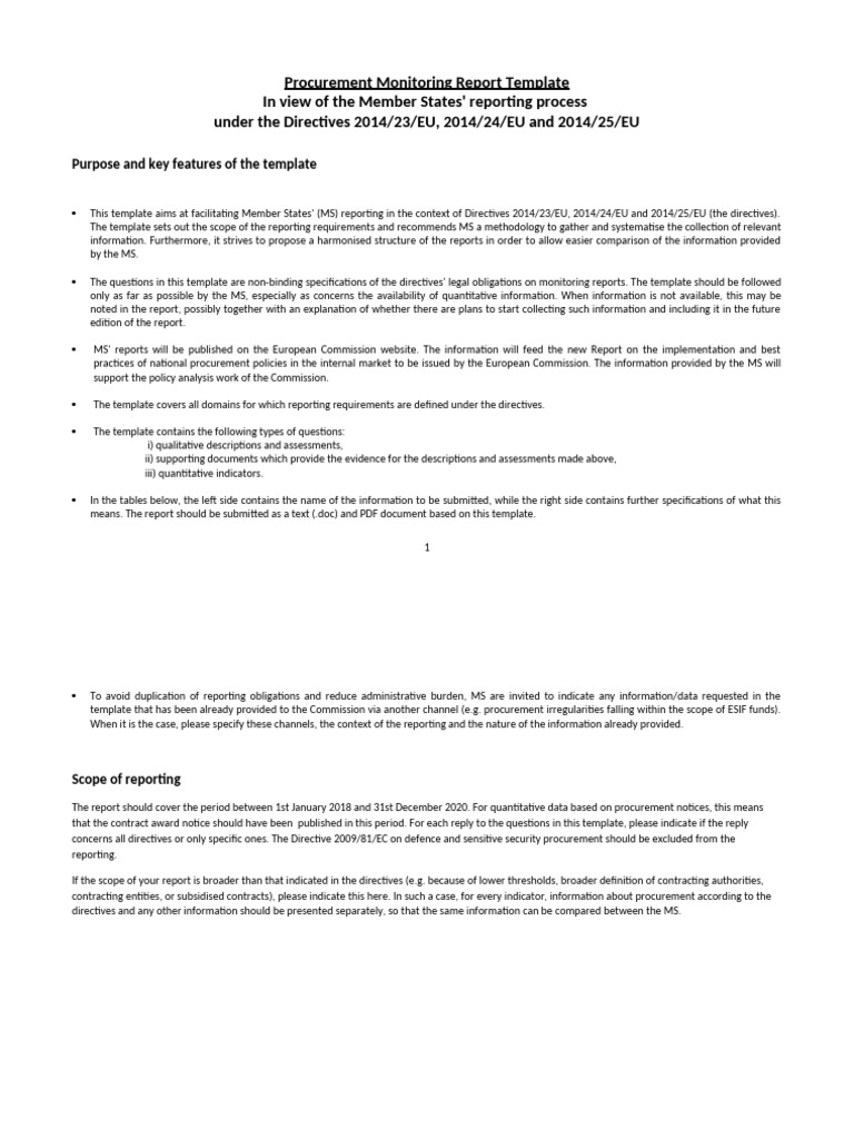 DK - Monitoring Report Template 2021 | PDF