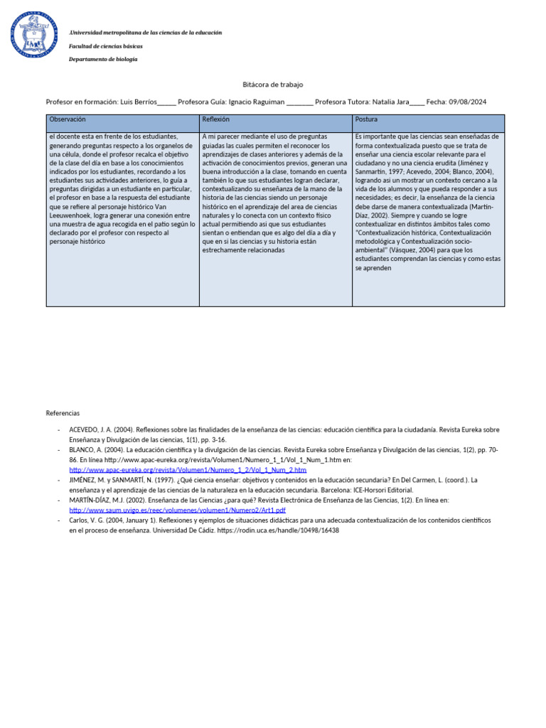 Plantilla Bitacora | PDF