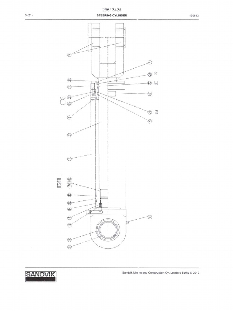Sandvik LH517 Steering Cylinder | PDF