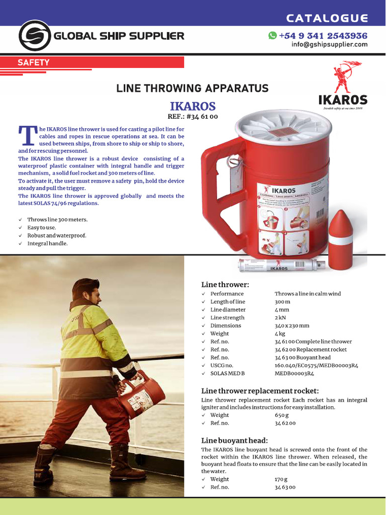 Line Throwing Apparatus Ikaros 0001 | PDF