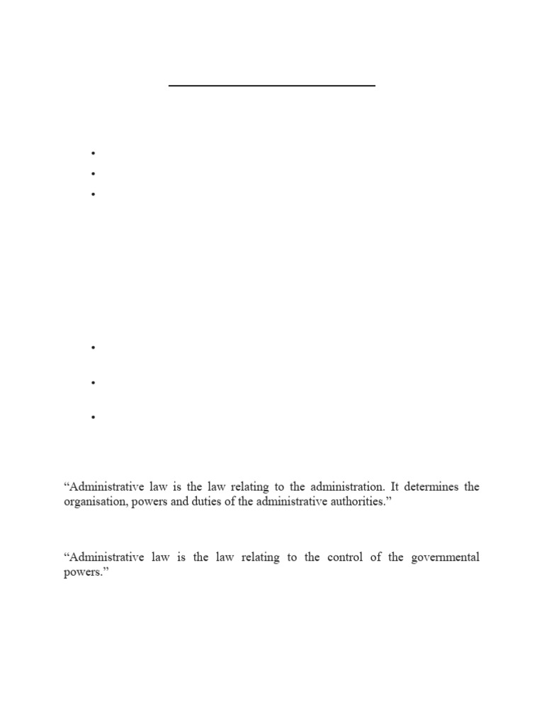 Administrative Law Unit 1 | PDF
