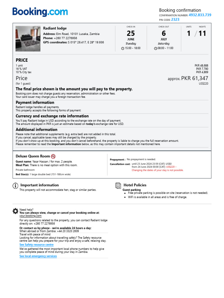 Confirmation | PDF | Fee | Exchange Rate