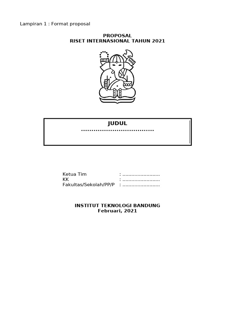 Format Proposal Riset Internasional 2021 | PDF