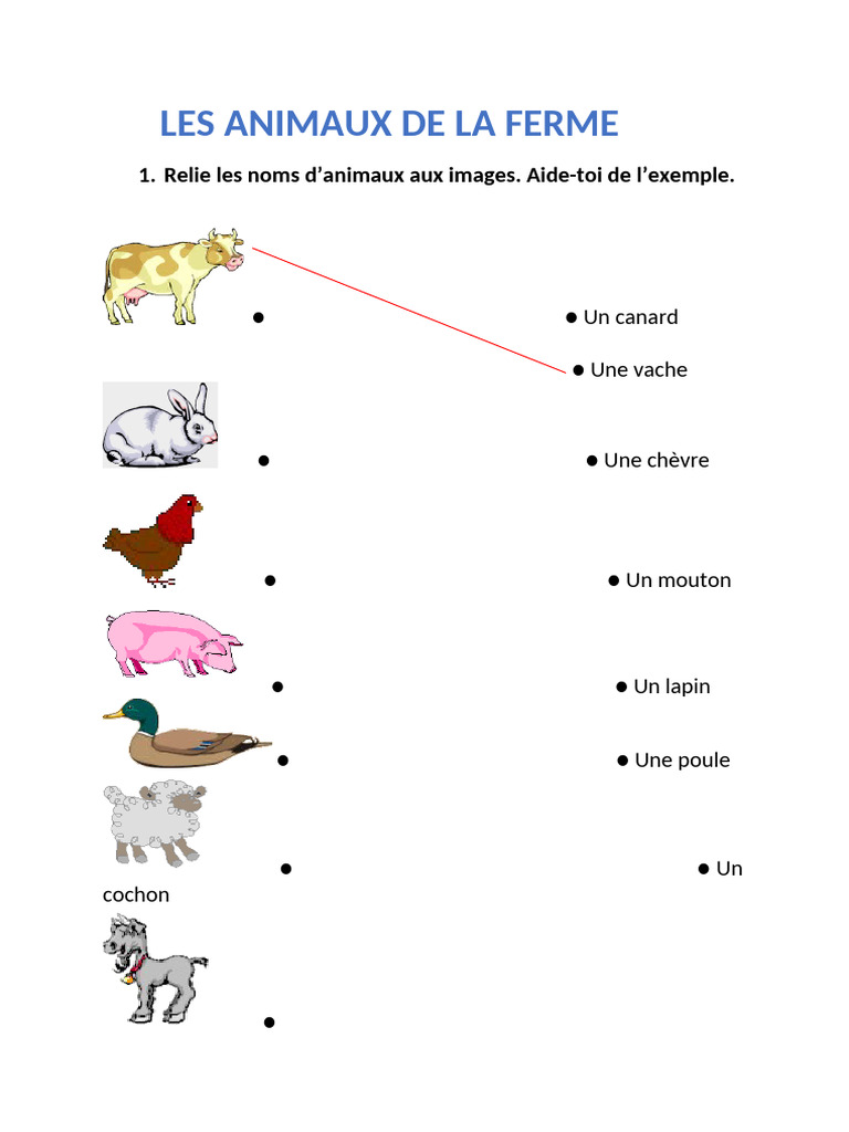 Les Animaux de La Ferme Et Les Animaux Sauvages | PDF