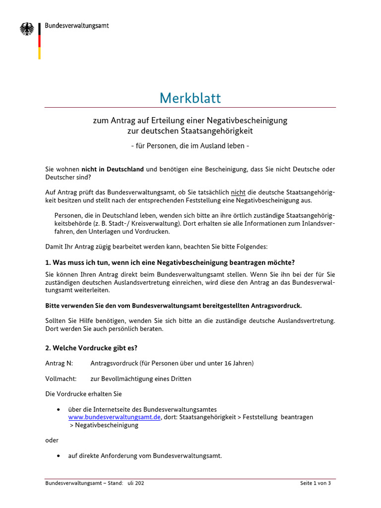 Merkblatt Negativbesch | PDF