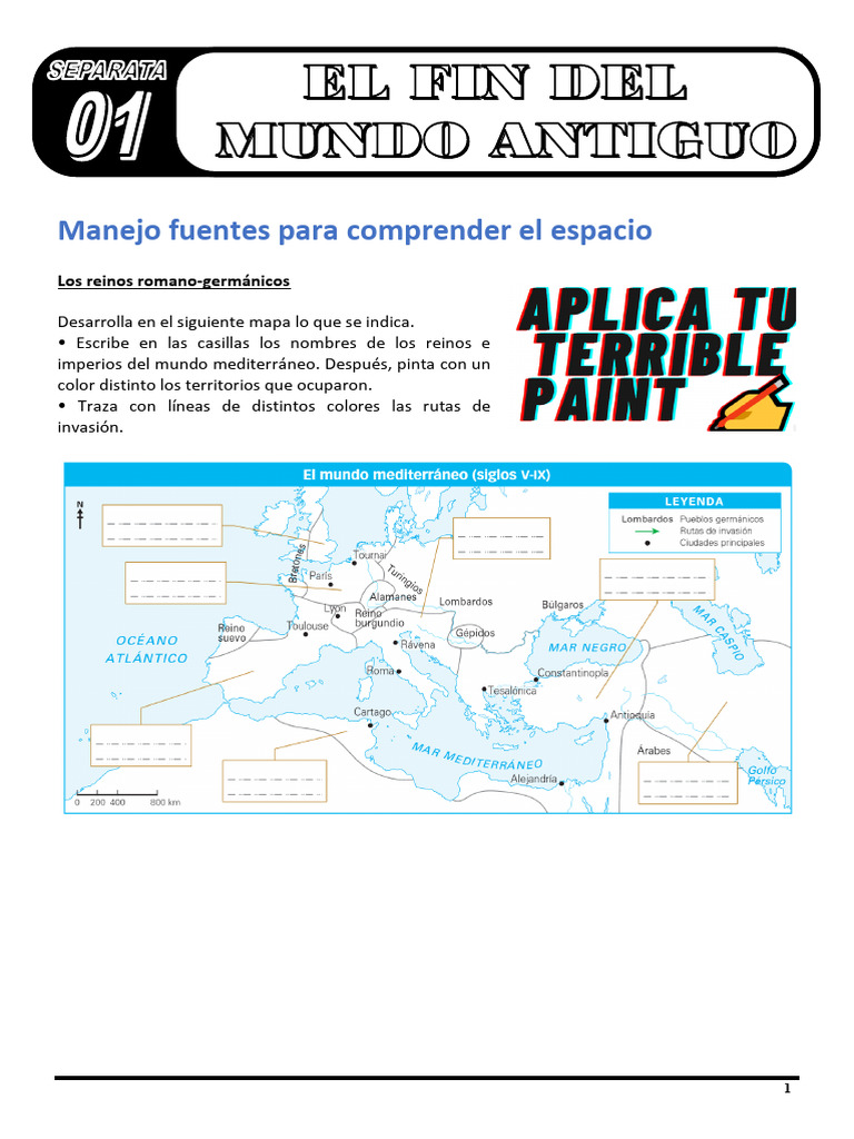 01 - EL FIN DEL MUNDO ANTIGUO - Ficha de Trabajo | PDF