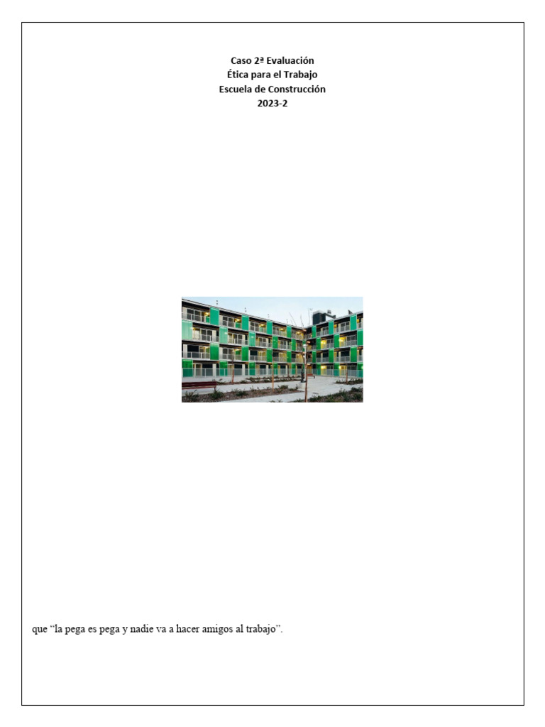 CASO Ev 2 Ética Para El Trabajo 2023-2 EAK2220 | PDF