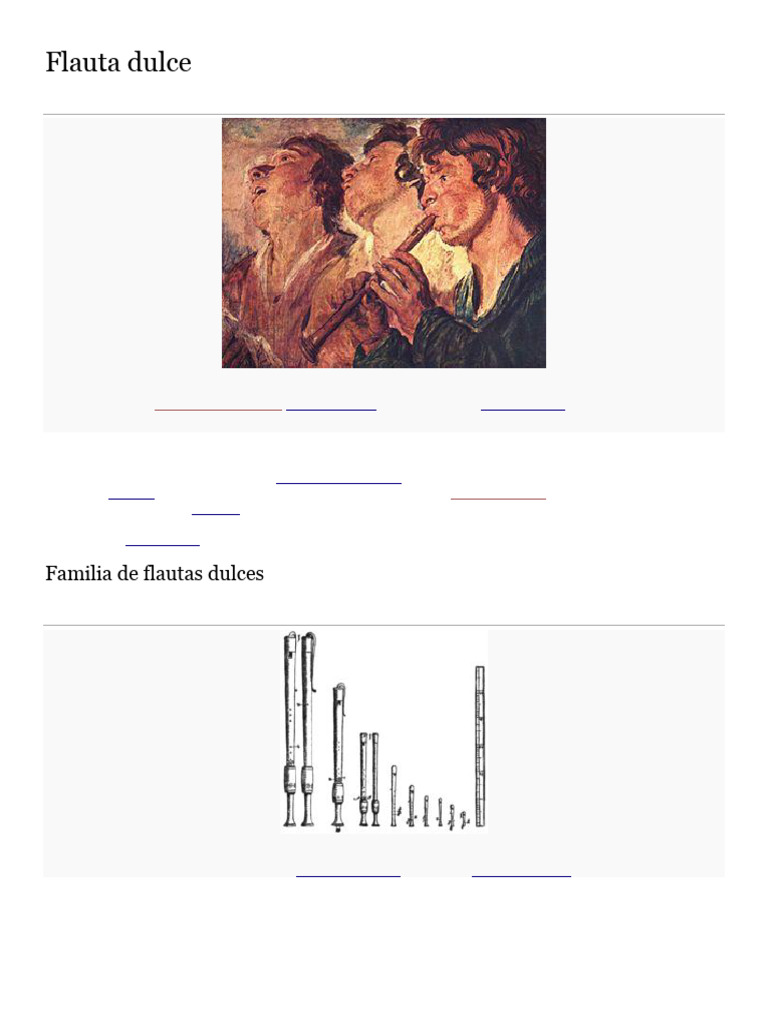 Historia y técnica de la flauta dulce | PDF | Grabadora (instrumento ...