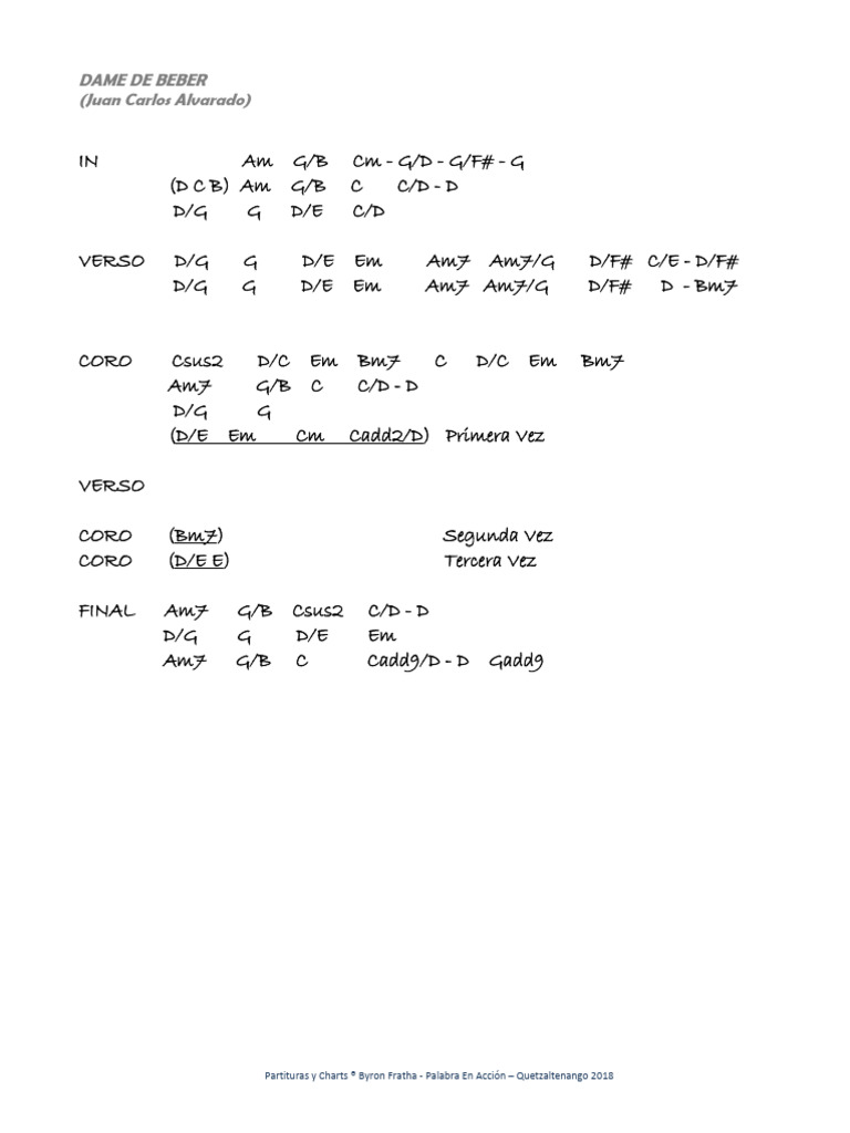 Chart - Dame de Beber | PDF