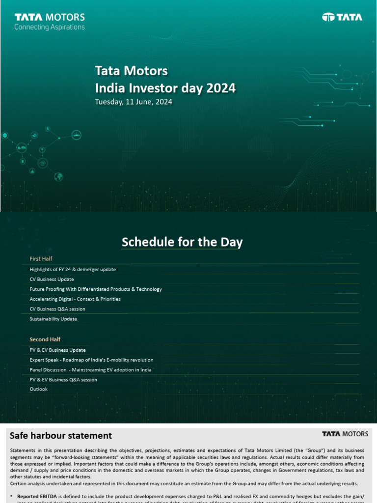 Tata Motors Group Investor Day Presentation | PDF