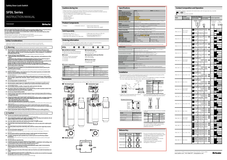 Autonics SFDL Instruction Manual | PDF