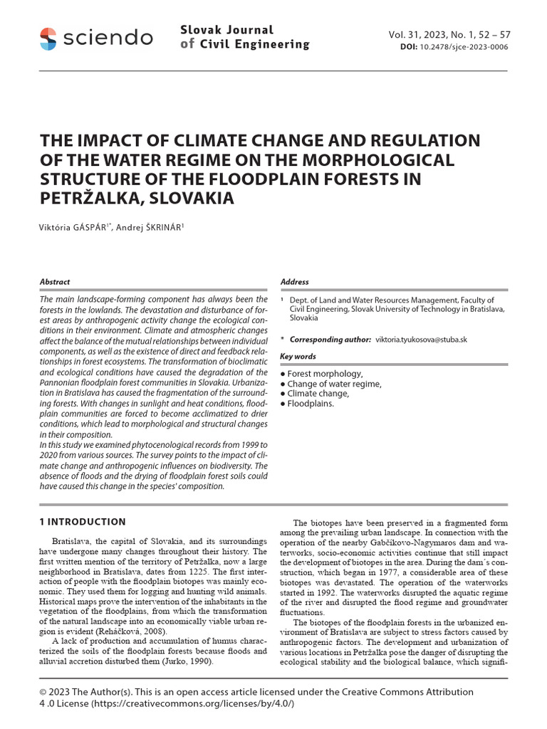 The Impact of Climate Change and Regulation of The | PDF | Floodplain ...
