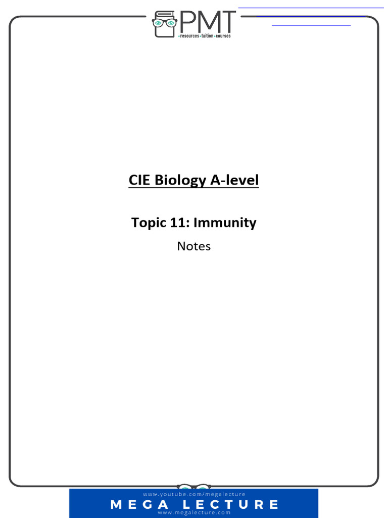 Summary Notes Topic 11 CIE Biology A Level | PDF
