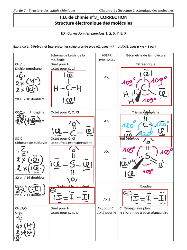 TD3 Corr - Structure Électronique Des Molécules | PDF