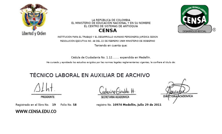 Diploma - Censa | PDF