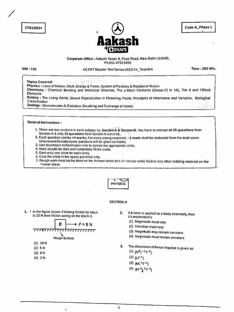 NBTS 04 Oym 2023-24 | PDF