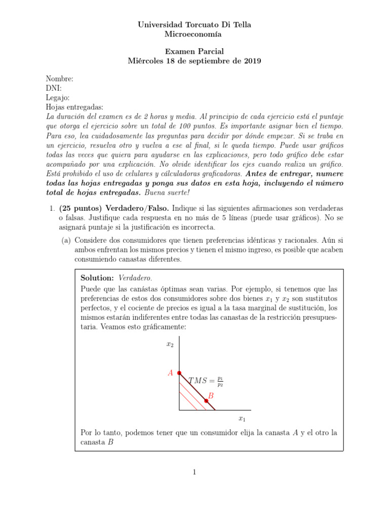 Parcial 2019 II Con Soluciones | PDF