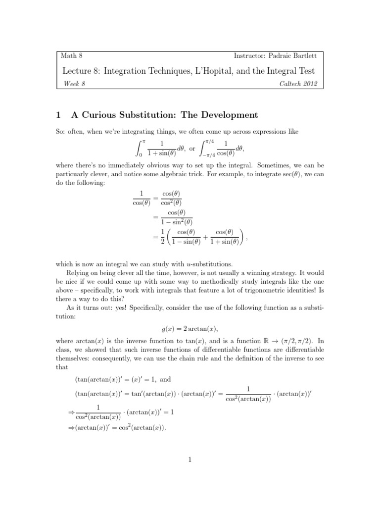P Integral 1 | PDF