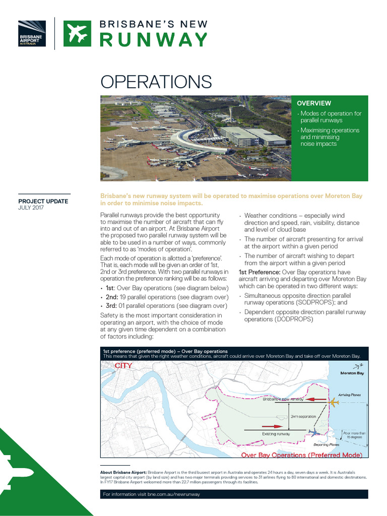 Brisbanes New Runway Operations Fact Sheet | PDF