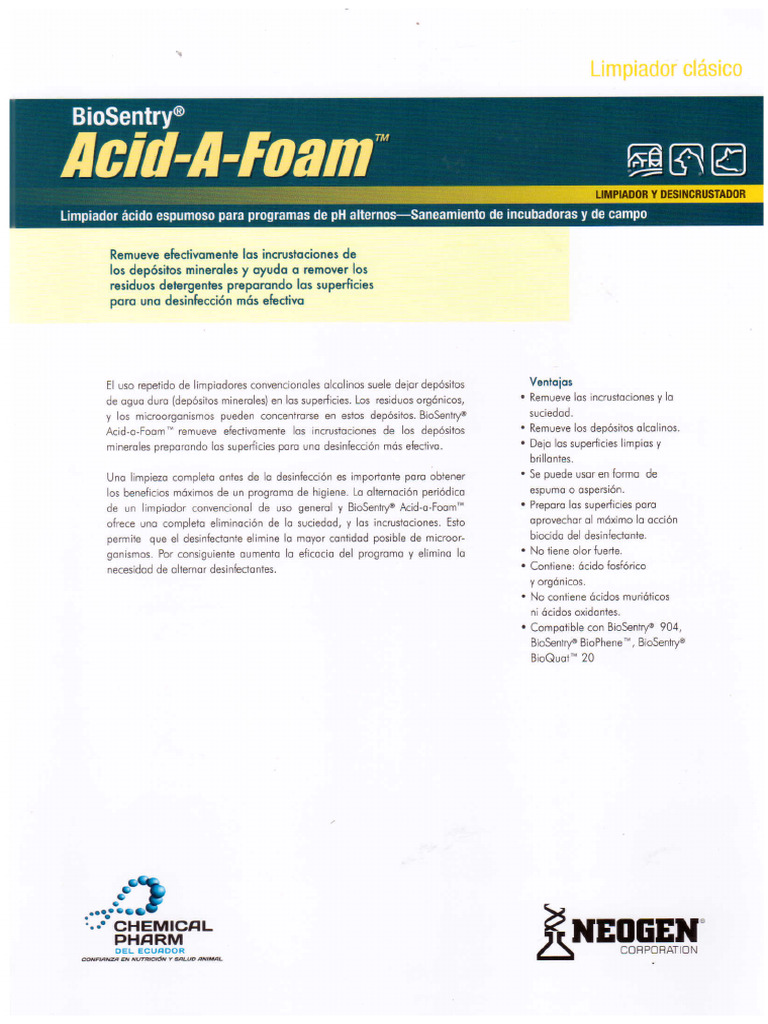 BioSentry Acid A Foam | PDF