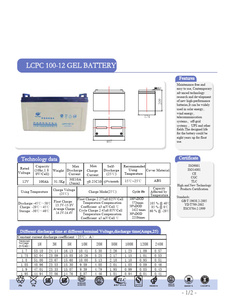 LCPC 100 12 Brochure | PDF