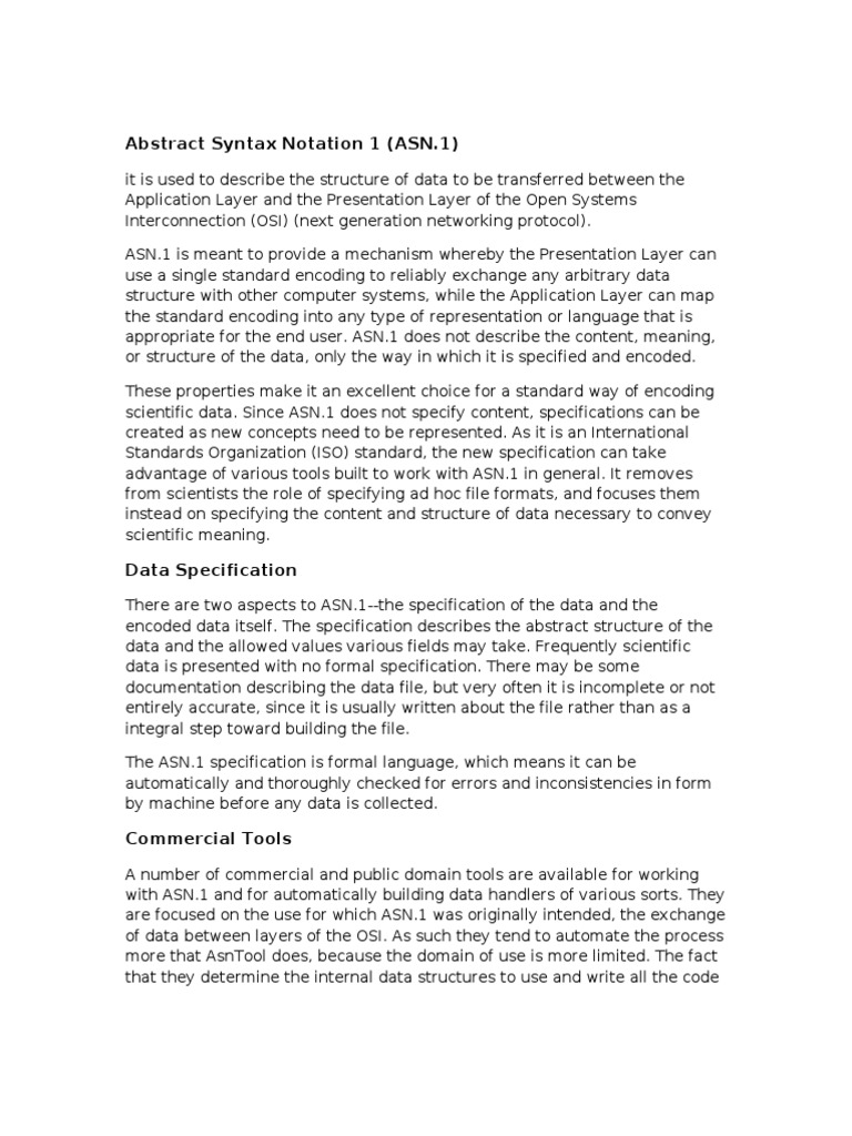 Abstract Syntax Notation 1 (ASN.1) | PDF | Multiprotocol Label ...