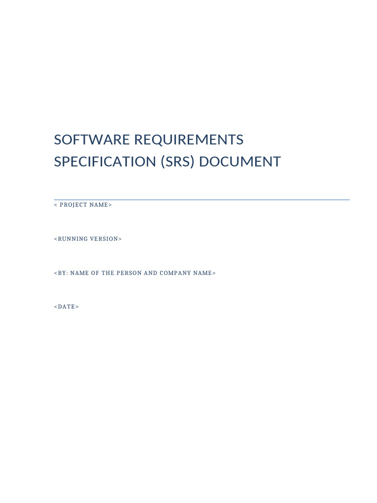 SRS Document Template Practical Logix | PDF