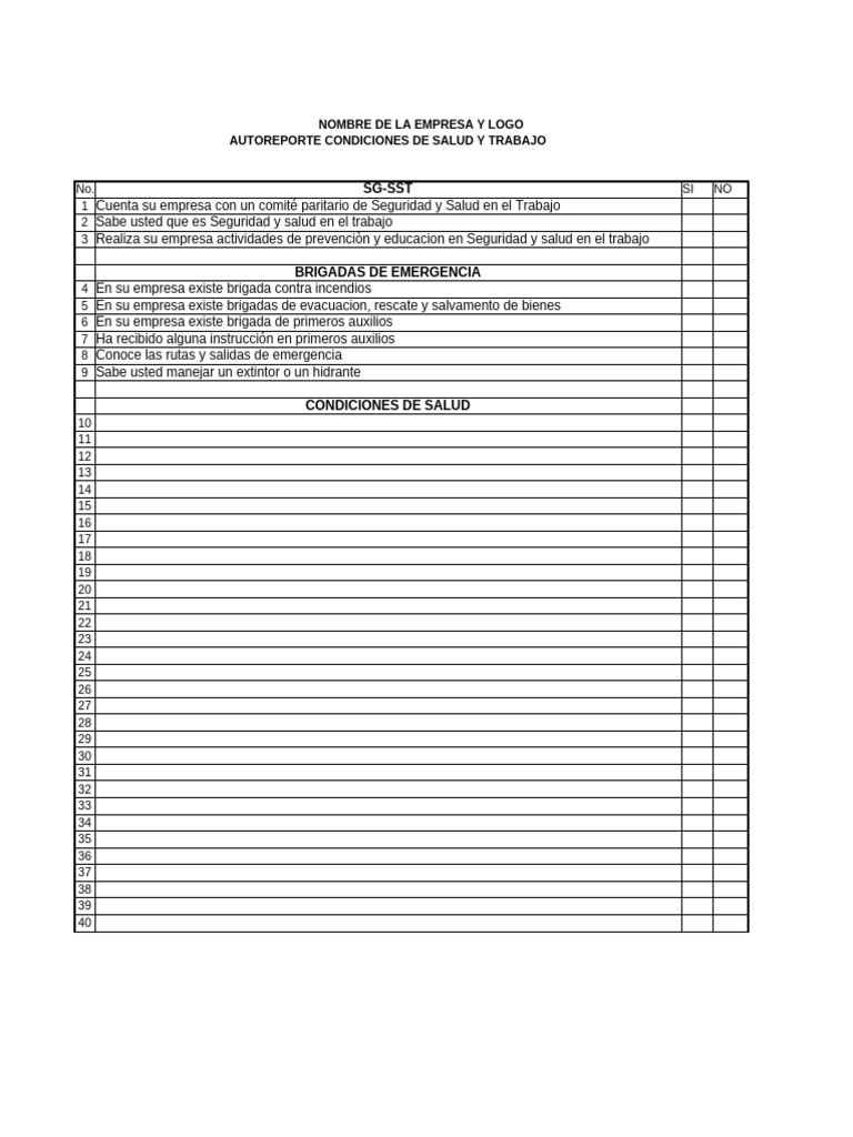 Nicol 1 Autoreporte | PDF