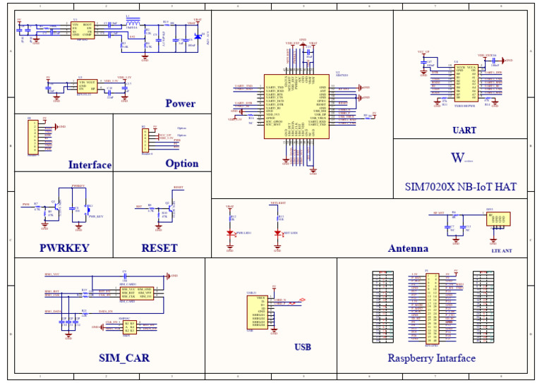 SIM7020E NB IoT HAT Schematic | PDF