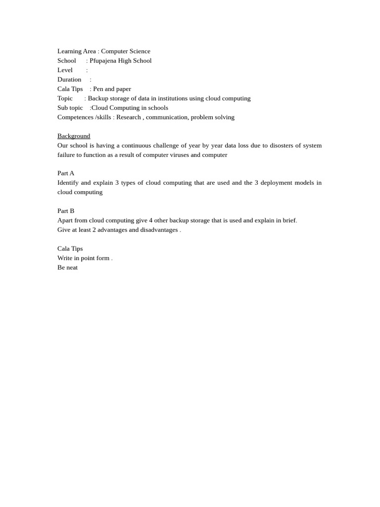 Cala Component A | PDF