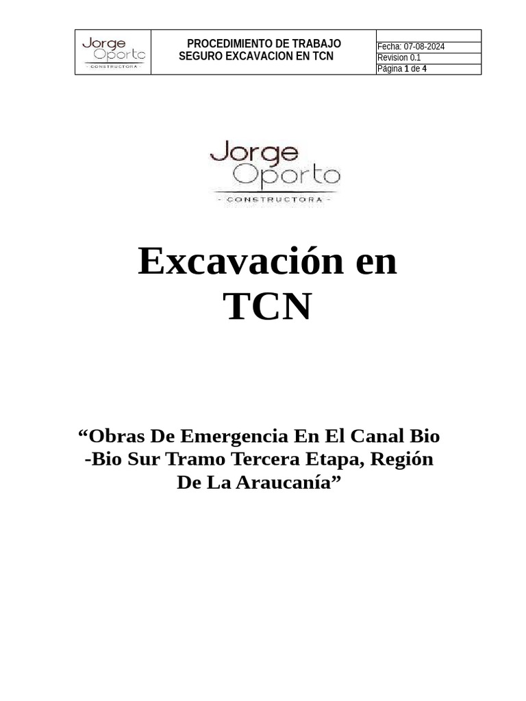 Excavacion TCN | PDF