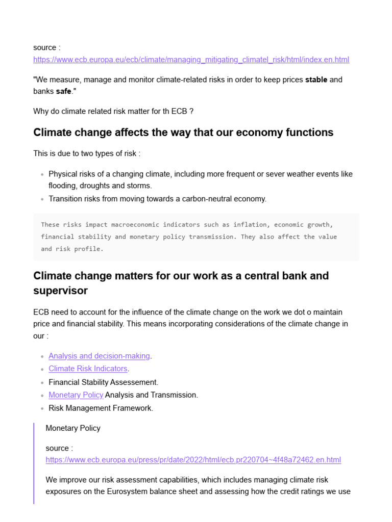 Managing Climate Related Risks | PDF
