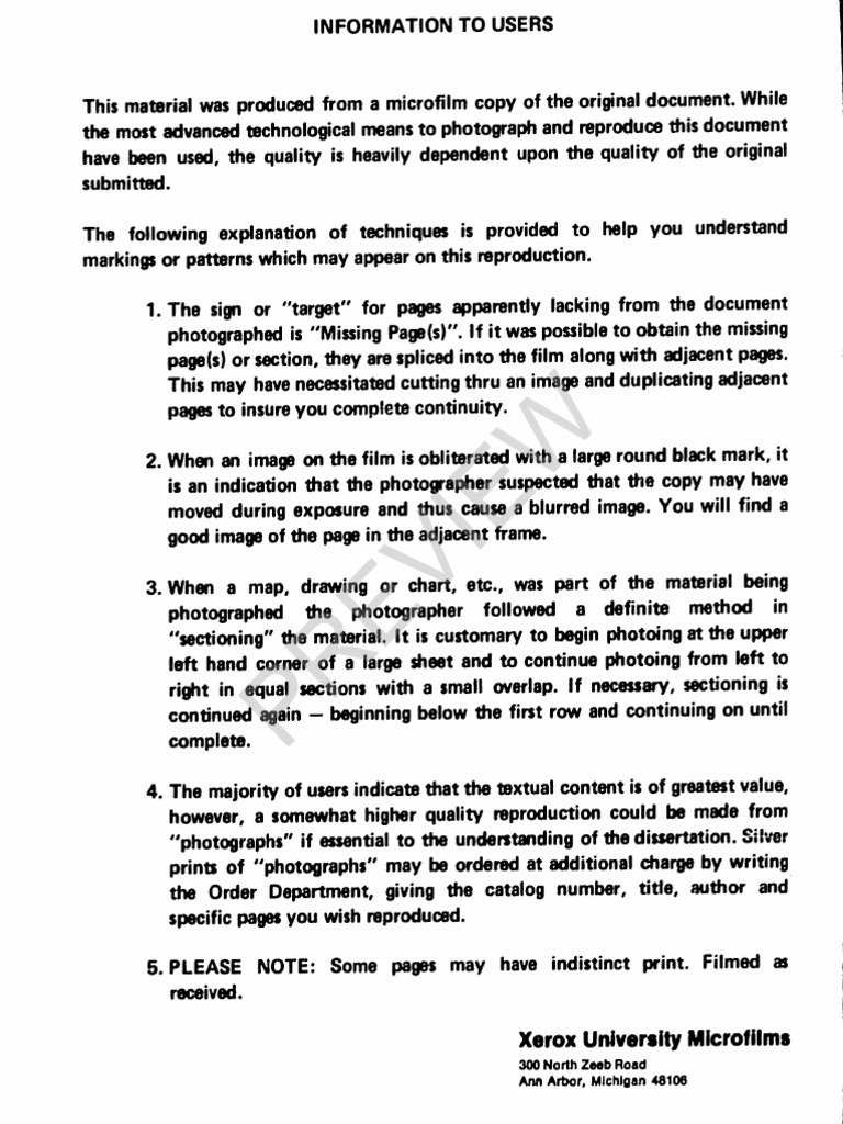 Preview: Xerox University Microfilms | PDF