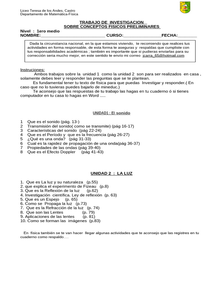 1 .Guia Fisica 1 Medio | PDF
