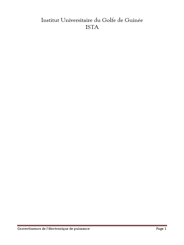 Convertisseurs de Lelectronique de Puiss | PDF