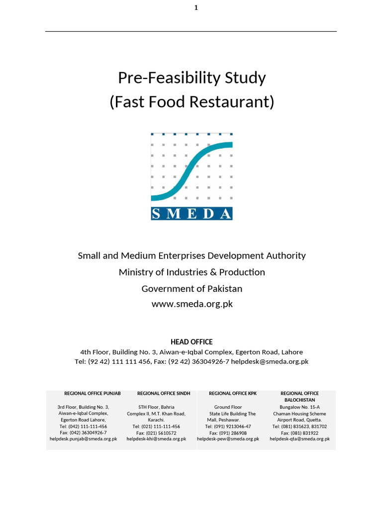 Fast Food Restaurant | PDF | Restaurants | Fast Food