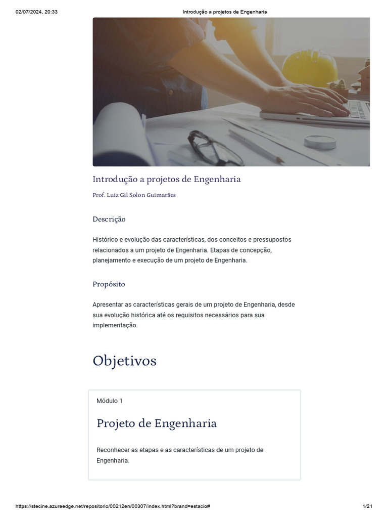 Introdução A Projetos De Engenharia Pdf