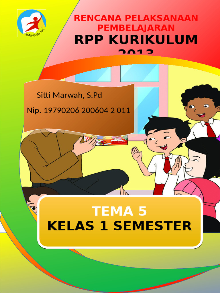 RPP 1 Lembar Kelas 1 Tema 5 Revisi | PDF