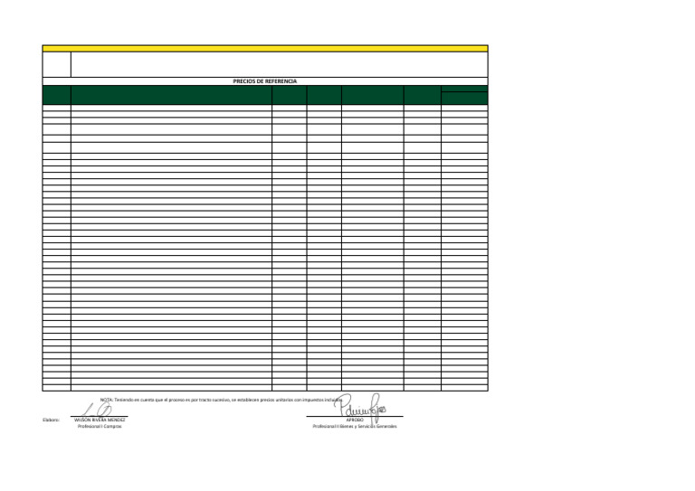 GCD-027 Precios Referencia | PDF