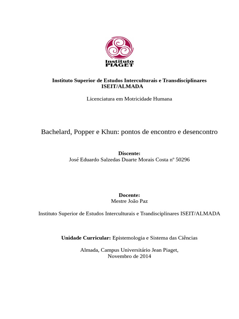 Bachelard, Popper e Khun | PDF