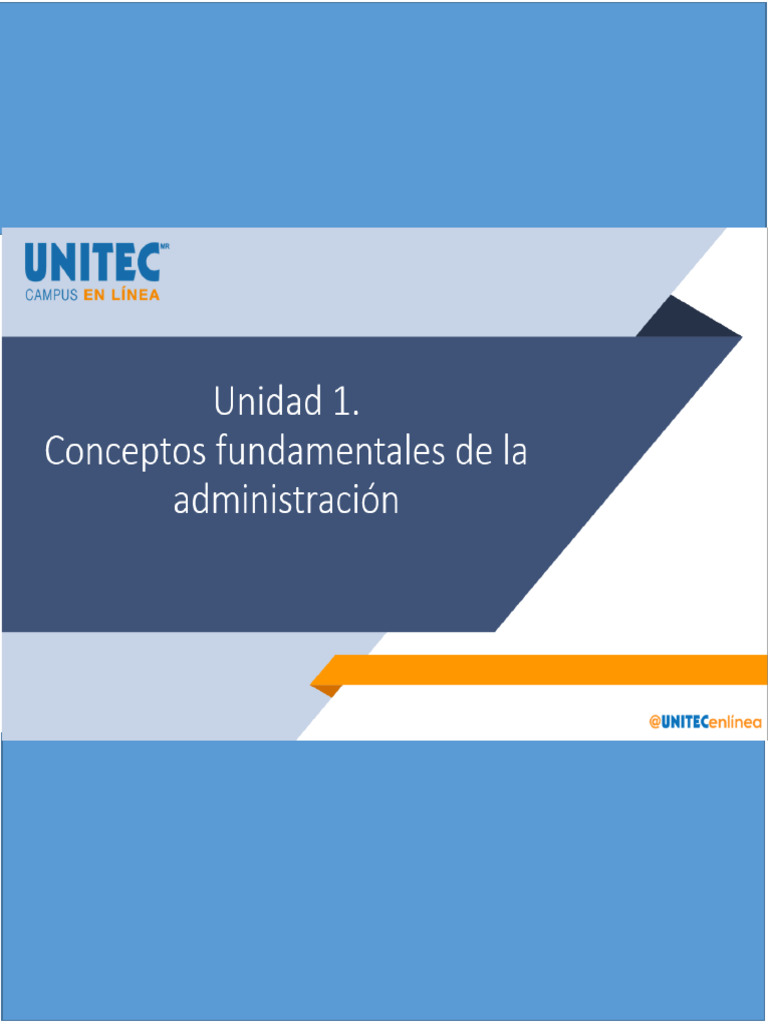 U1 Conceptos Fundamentales de La Administración | PDF | Planificación | Business