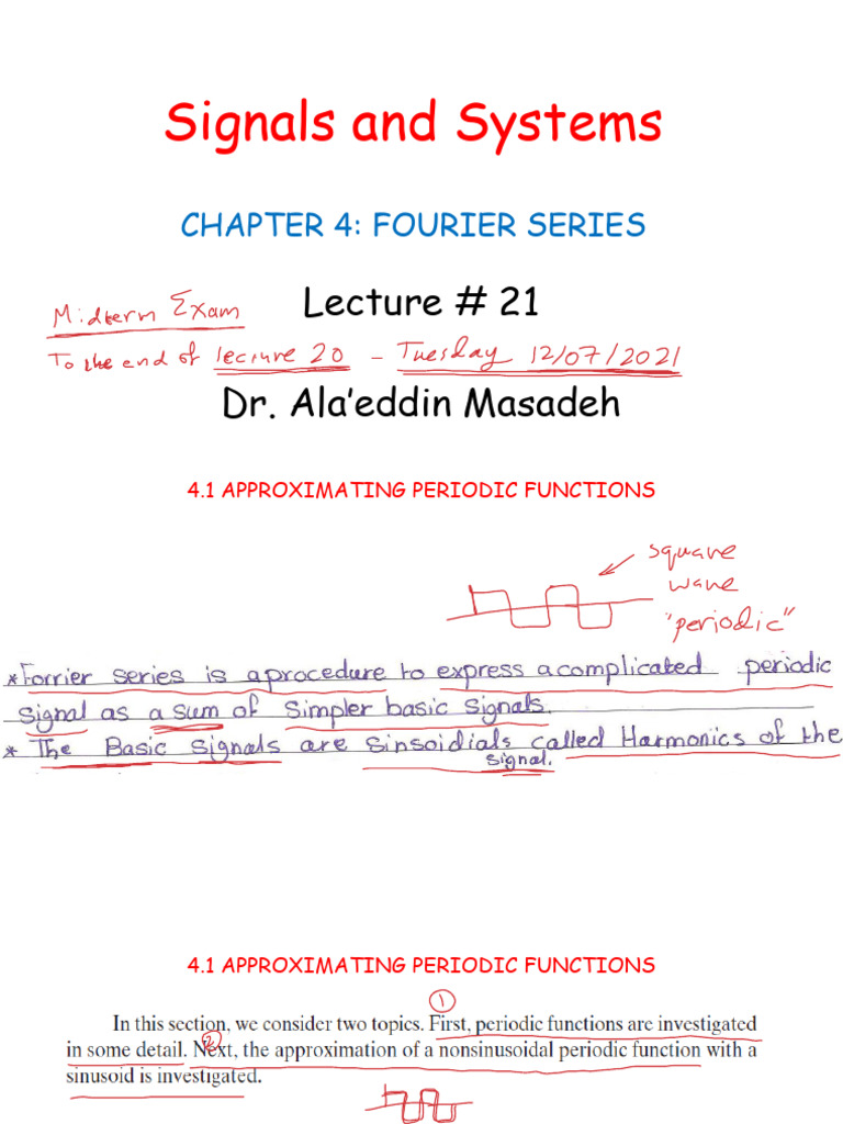 Signals Lecture 21 | PDF