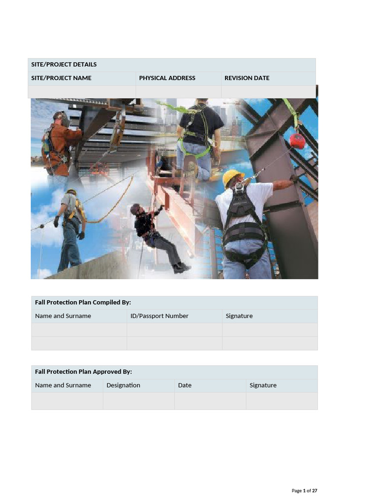 Plan - Fall Protection - 6m High Ladders Work - 2021 | PDF