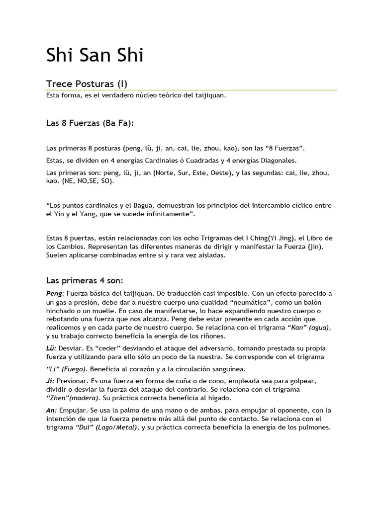 Shi San Shi - 13 Posturas (I) | PDF