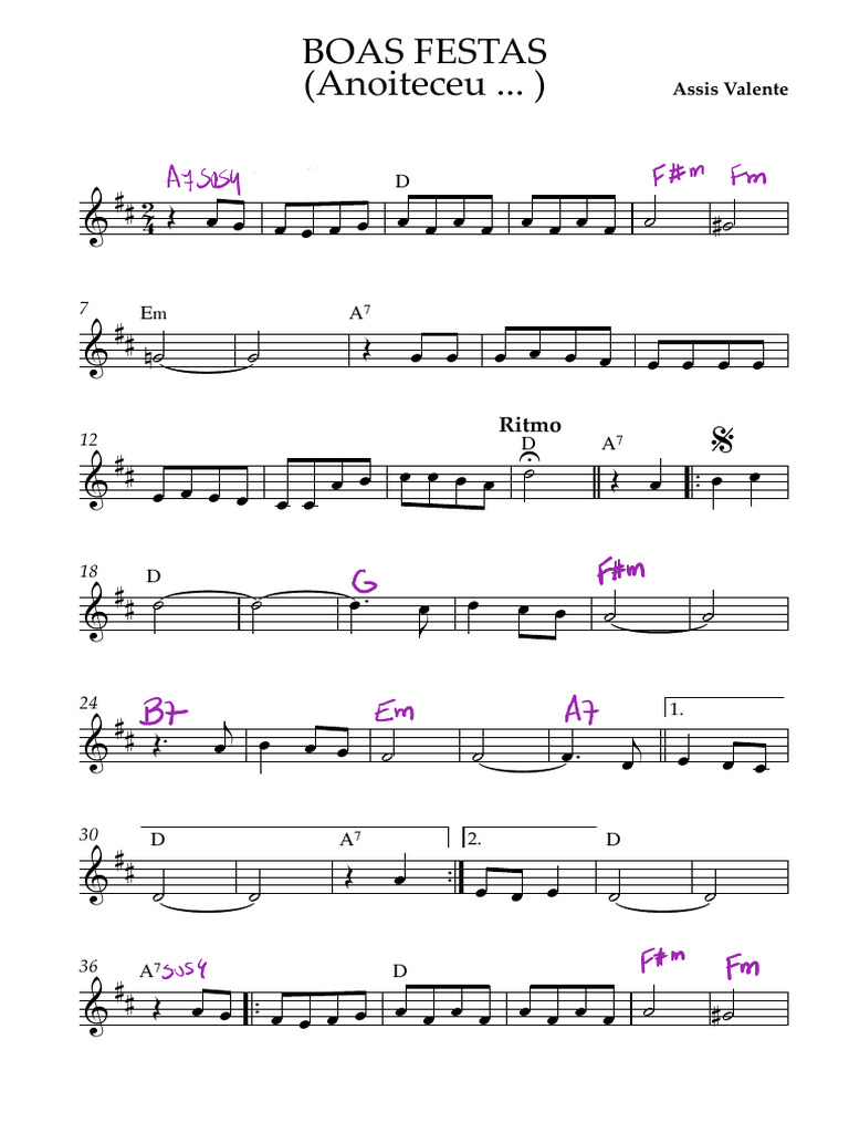 BOAS FESTAS - Full Score | PDF