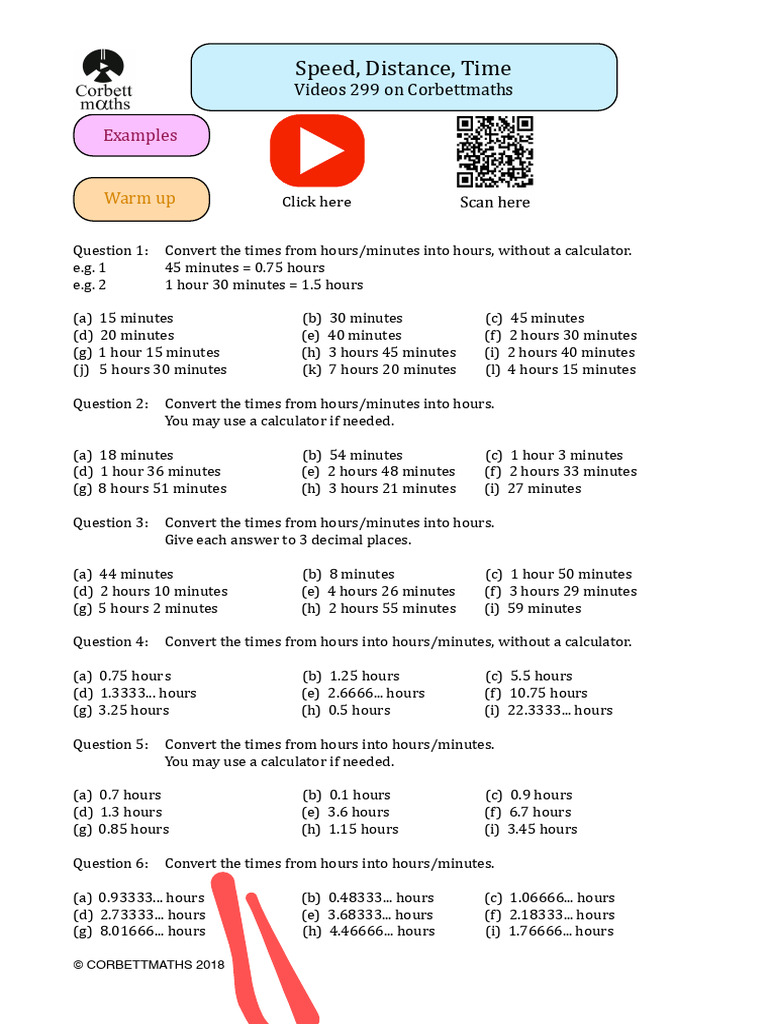 Speed Distance Time PDF | PDF