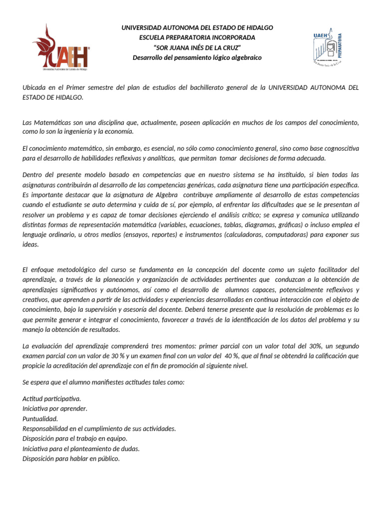 Carta para El Alumno PLA 2024 | PDF