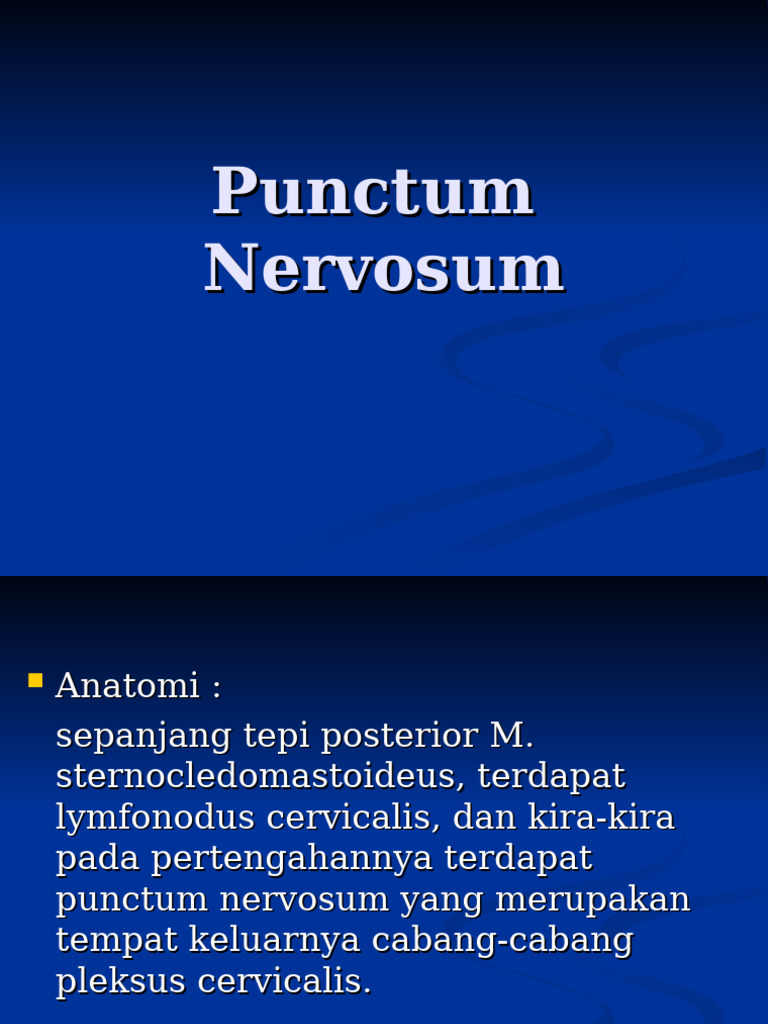 Punctum Nervosum | PDF