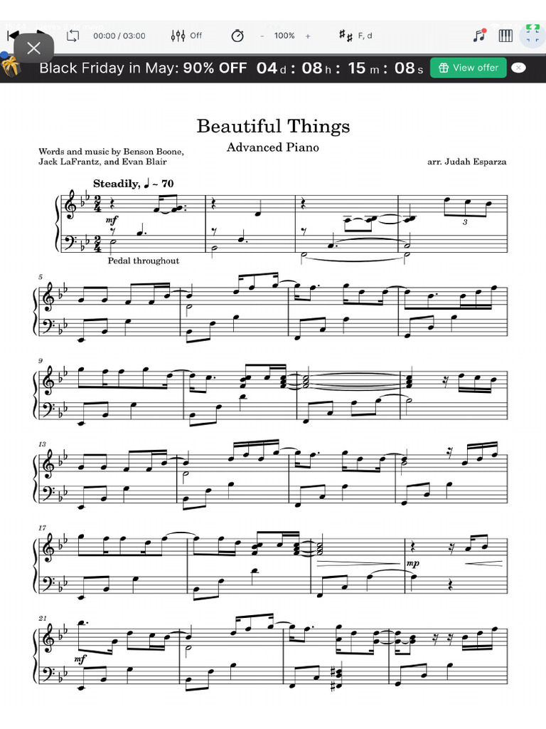 Beautiful Things Benson Boone | PDF